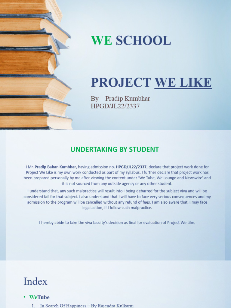 WE SCHOOL - 1st Year Project | PDF | Leadership | Power (Social And Political)