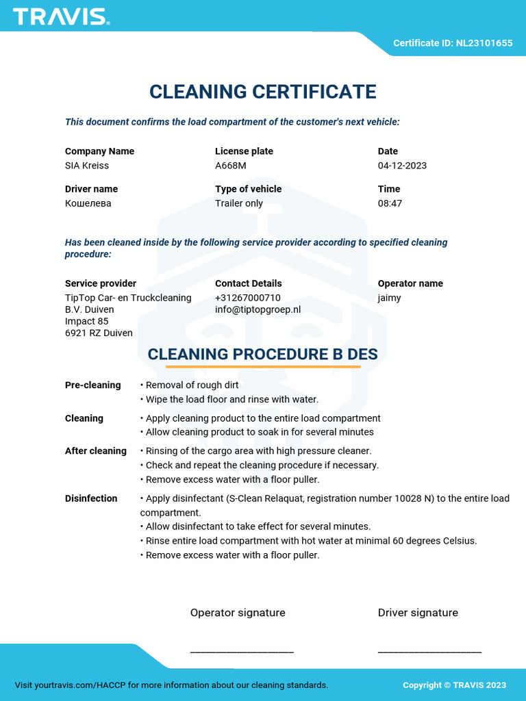 Certificaat | PDF | Land Transport | Transport