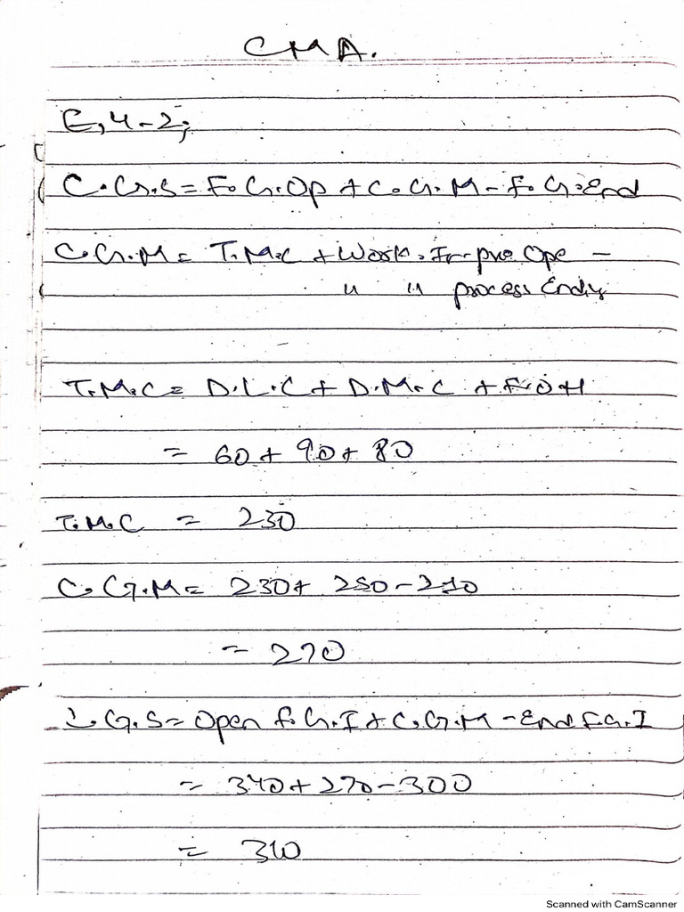 Cma Assignment 1 | PDF