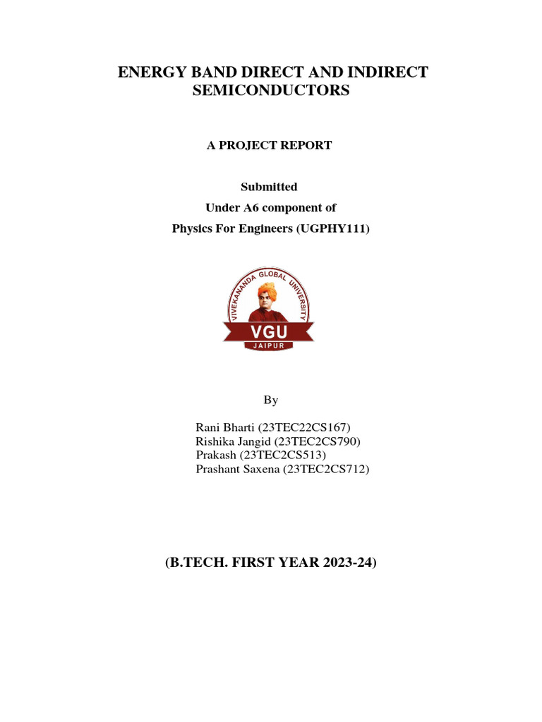 Blood Report | PDF | Semiconductors | Band Gap