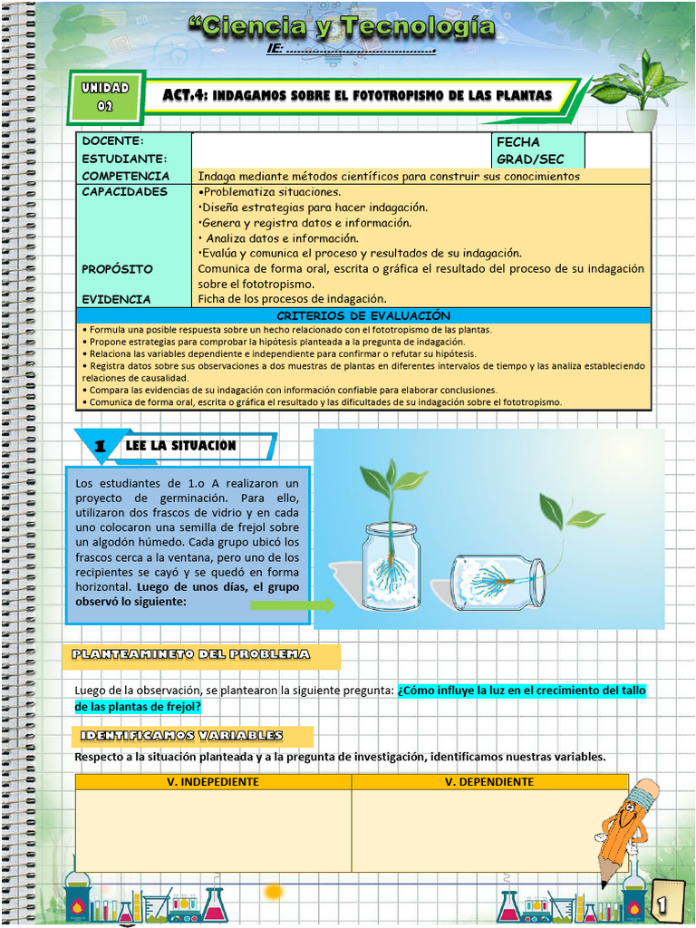 C-1º Act 4 Cyt Unid 2 - Sem 3 | PDF | Crecimiento personal y profesional