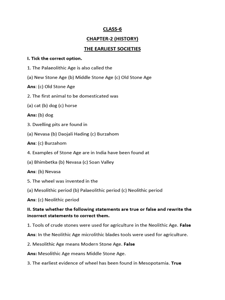 Class-6-Subject-Social-Studies-History-Chapter-2-The-Earliest-Societies ...