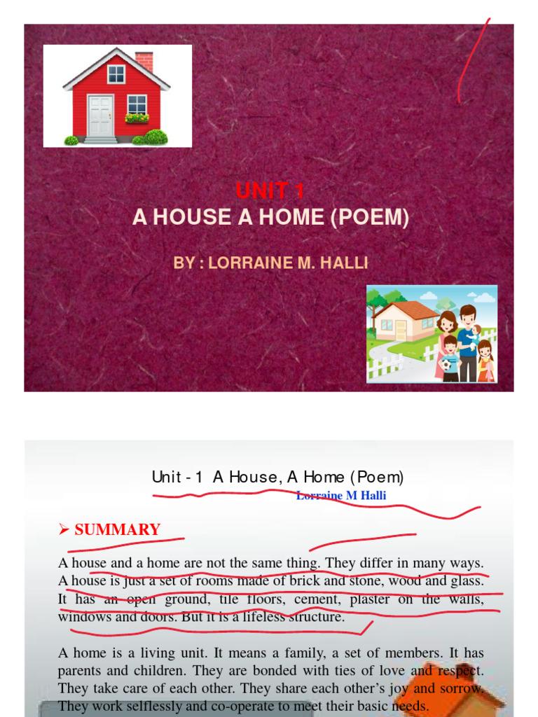 Grade 6 Eng PPT (U 1. A House A Home (Poem) ) | PDF | Tile | Culture Of ...