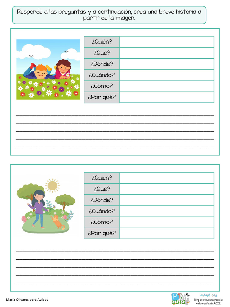 Escritura Creativa Mini Historias Primavera | PDF | Juegos y ...