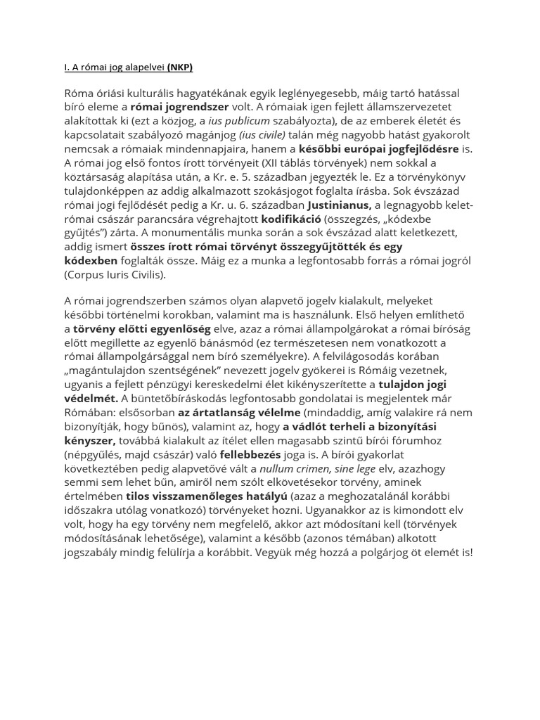 Római Jog, Görög Filozófia, Ókori Írás | PDF