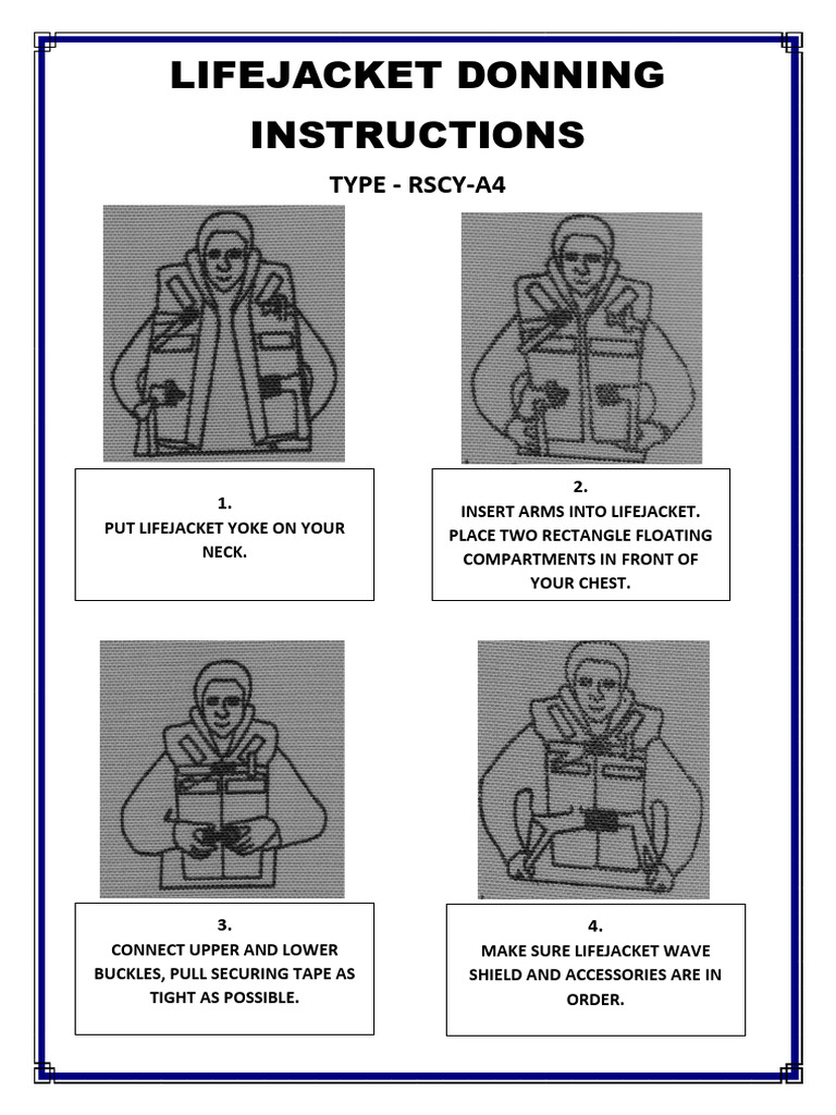 Lifejacket Rscy A4 | PDF