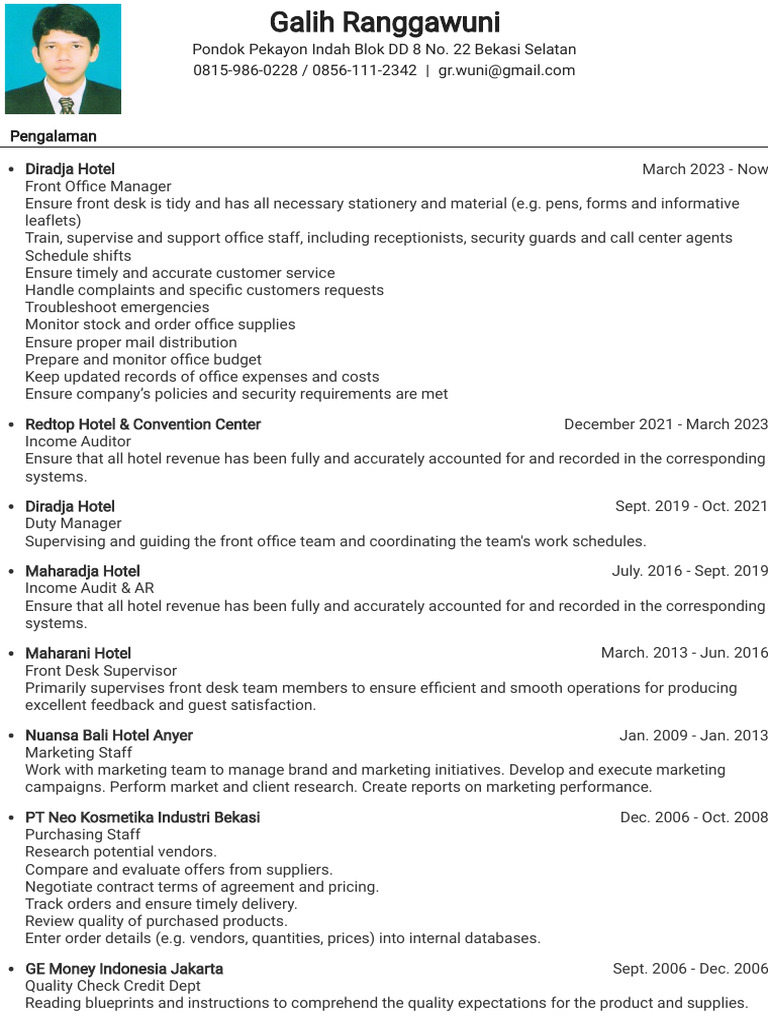 CV Galih Rangga Wuni | PDF | Business | Business Economics
