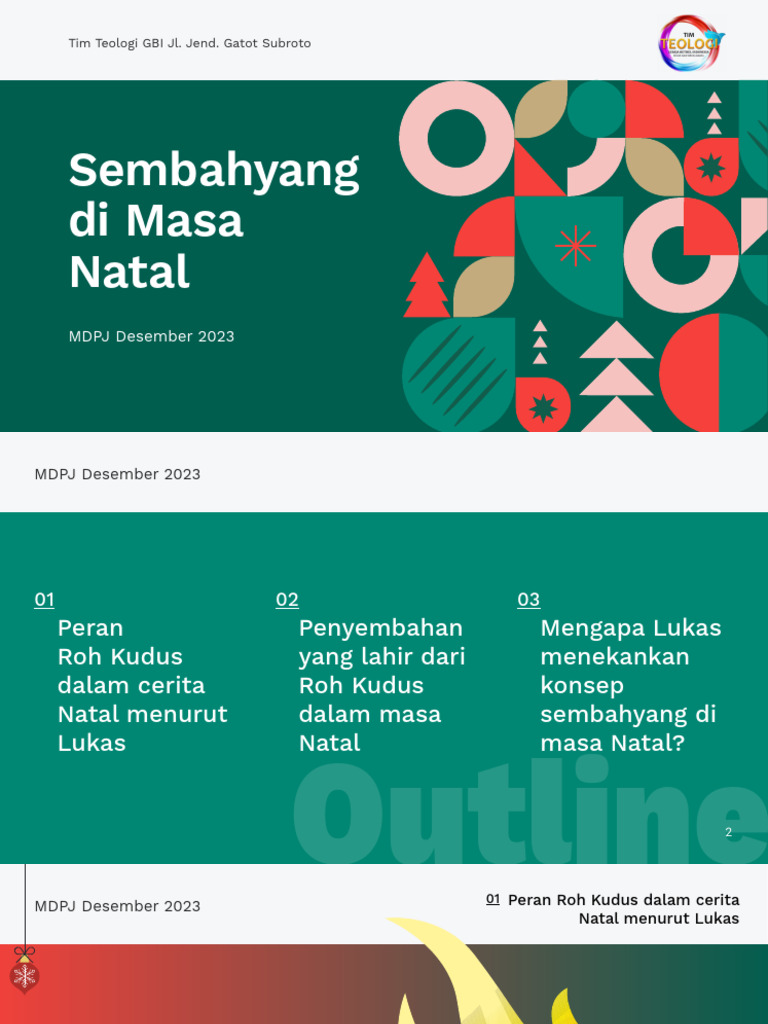 Presentasi MDPJ Des 2023 - Sembahyang Di Masa Natal | PDF