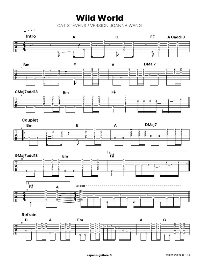 Wild World Tab | PDF