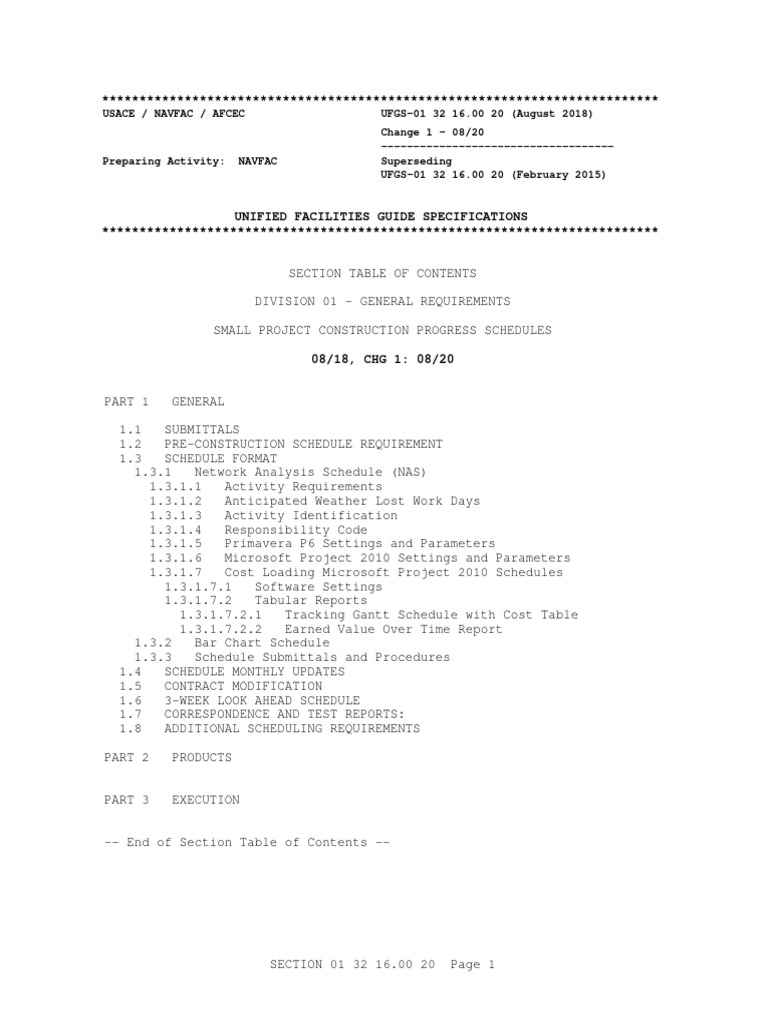 Small Project Construction Schedules | PDF | Specification (Technical ...
