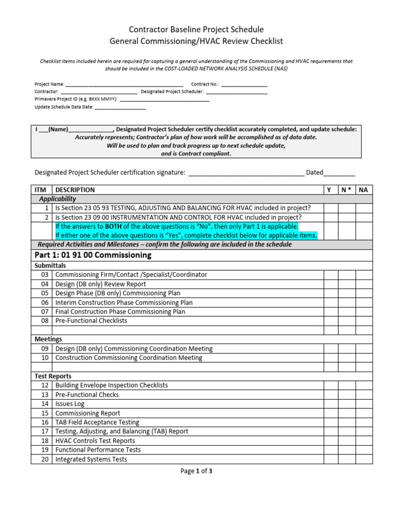 01 32 17.00 20 - Contractor - Baseline - Project - Schedule - Comm ... 01 32 17.00 20 - Contractor - Baseline - Project - Schedule - Comm ...