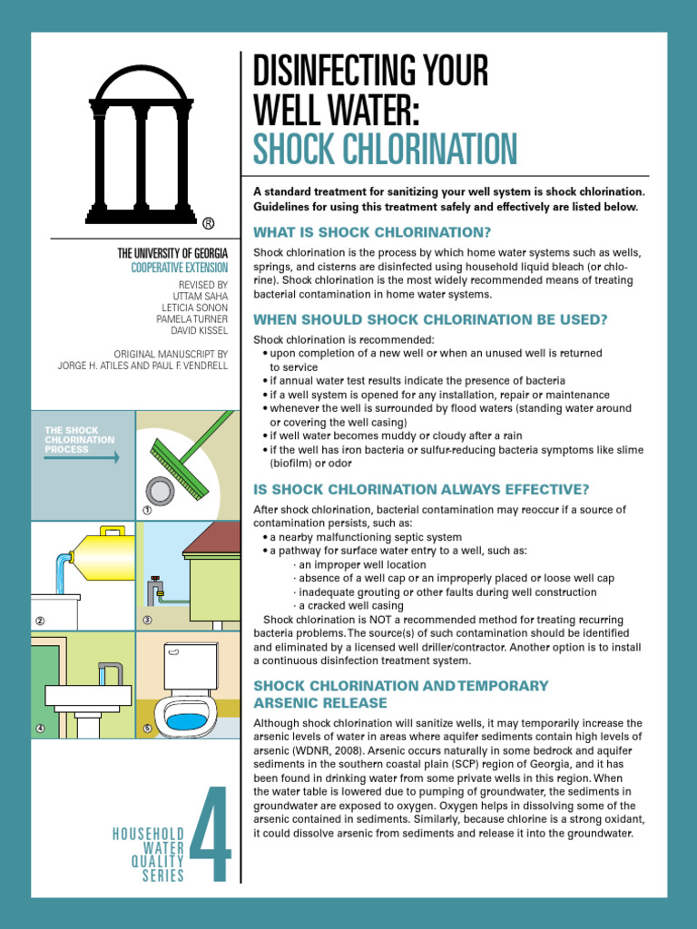 Shock Chlorination for Well Water Safety | PDF | Arsenic | Water