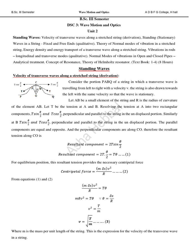 Standing - Waves by DR Vishnu | PDF | Waves | Normal Mode