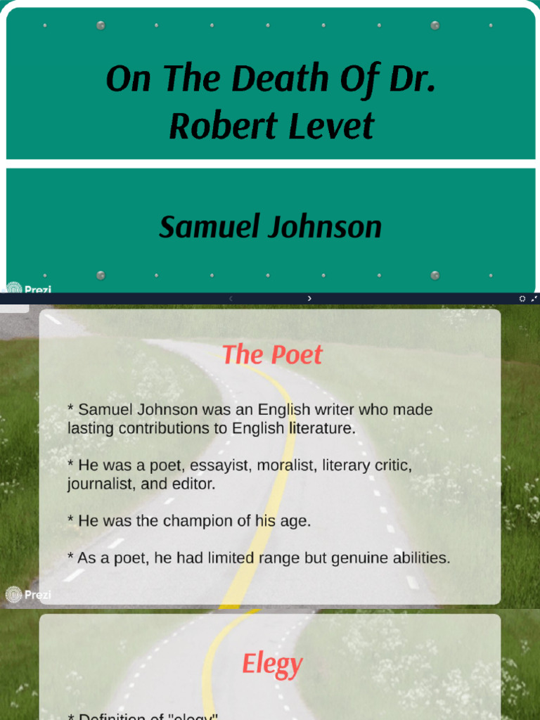 on the death of dr robert levet | PDF