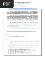 EXamples of Significance of The Study | PDF | Mental Health | Meditation