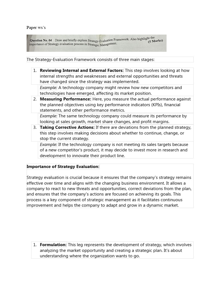 Paper Ws | PDF | Strategic Management | Business