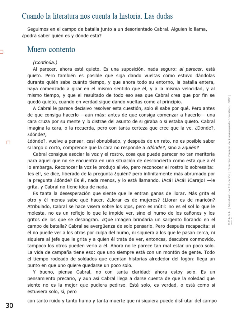 Literatura 5 Año Ejercicio | PDF