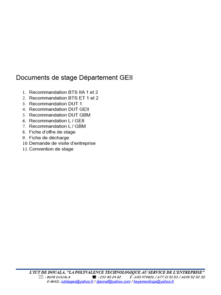 Documents de Stage GEII - 2024 | PDF | Ingénierie