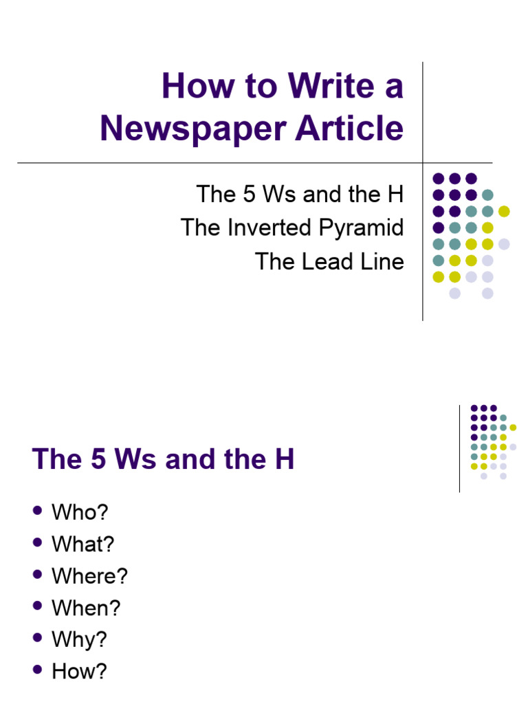 Outsiders - How To Write A Newspaper Article 2017 | PDF | Linguistics ...