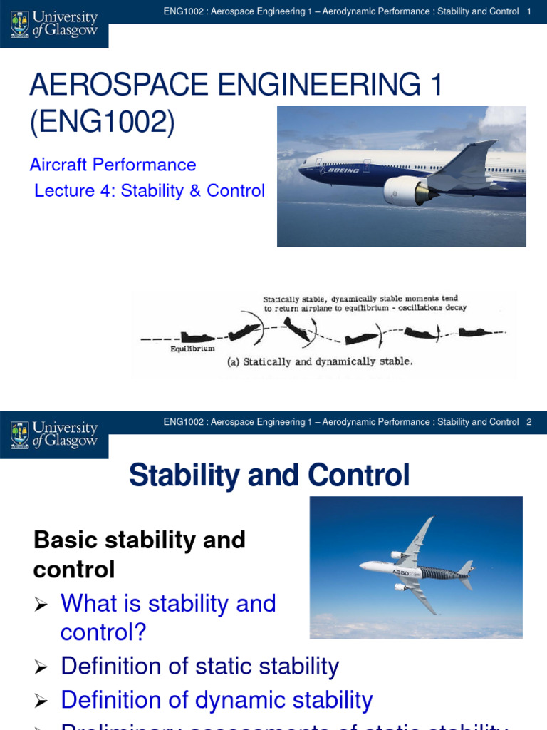 Stability and Control | PDF | Aircraft | Aviation