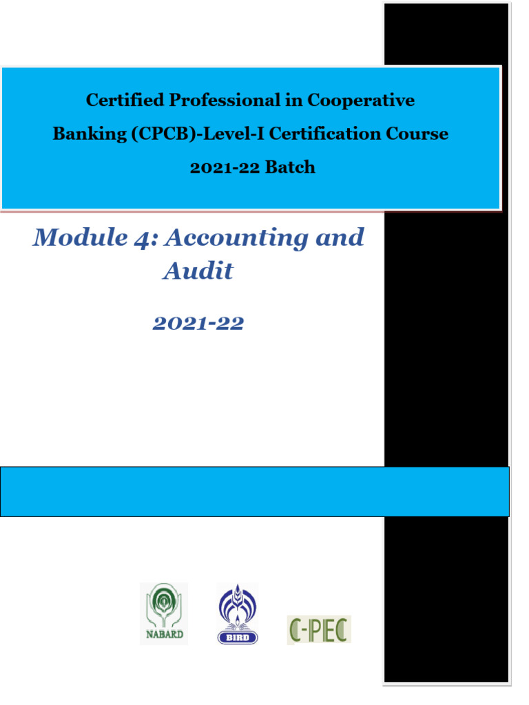 Module 4 - Accounting & Audit - 2021-22 | PDF | Expense | Income Statement