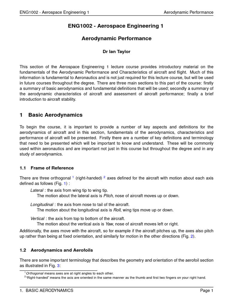 Summary Notes | PDF | Drag (Physics) | Flight