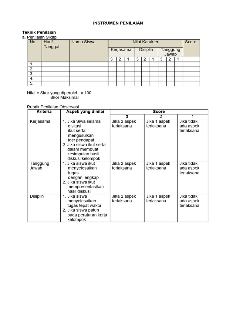 Instrumen, Rubrik, Dan Kisi-Kisi Procedure Text Kelas 9 Skill WRITING ...