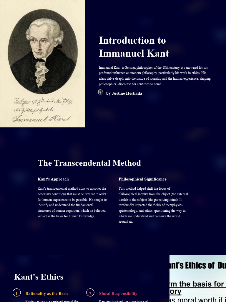 Introduction to Immanuel Kant | PDF | Immanuel Kant | Morality Introduction to Immanuel Kant | PDF | Immanuel Kant | Morality