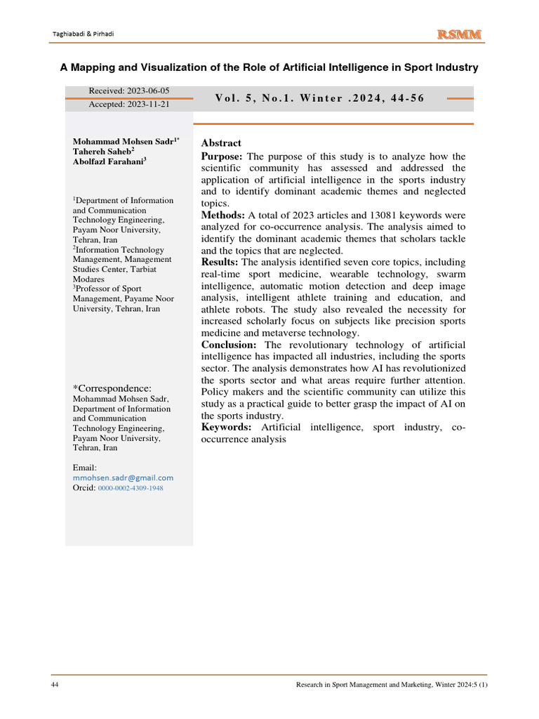 A Mapping and Visualization of the Role of Artificial Intelligence in ...