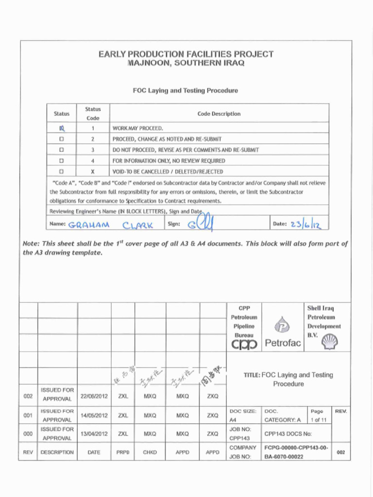 FOC Laying Guide for Oil Fields | PDF | Electrical Wiring | Optical Fiber