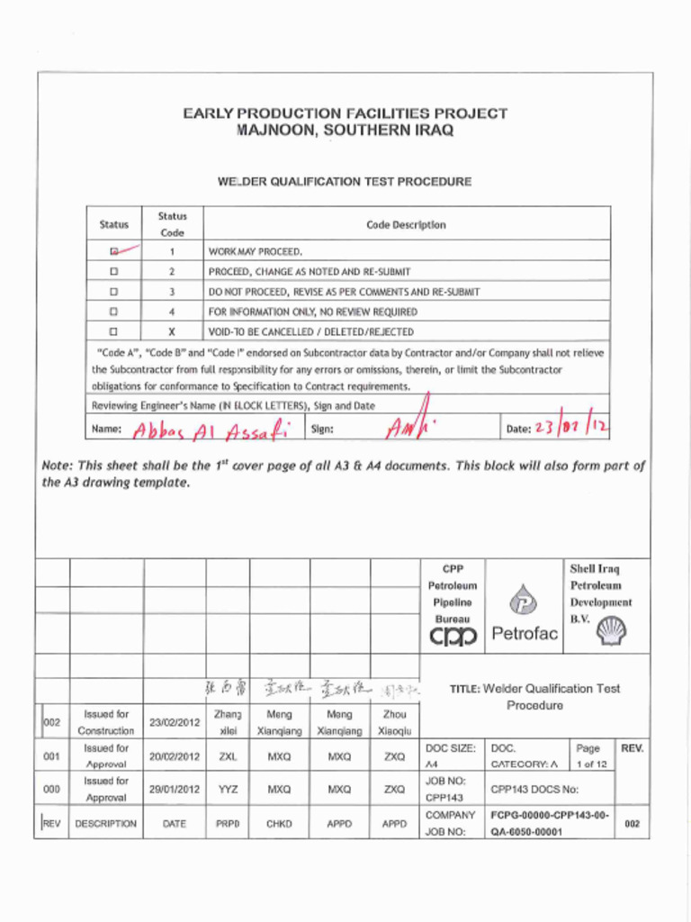 Welder Qualification Test Procedure | PDF | Nondestructive Testing ...