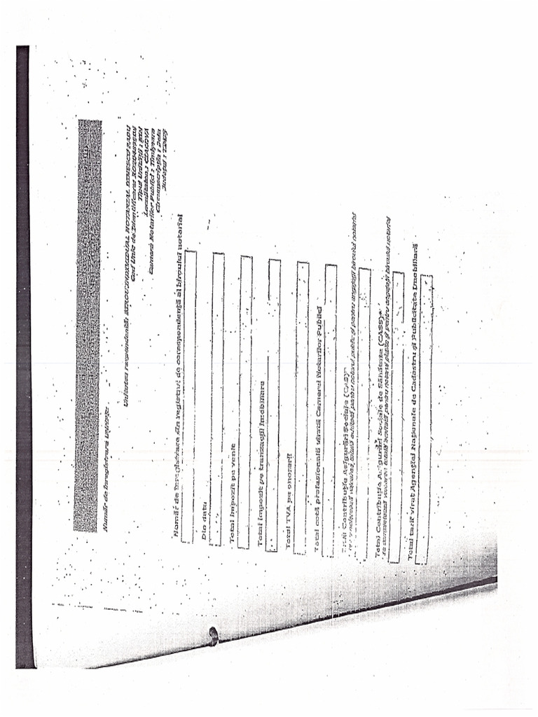 Formular Inchidere An Notar | PDF