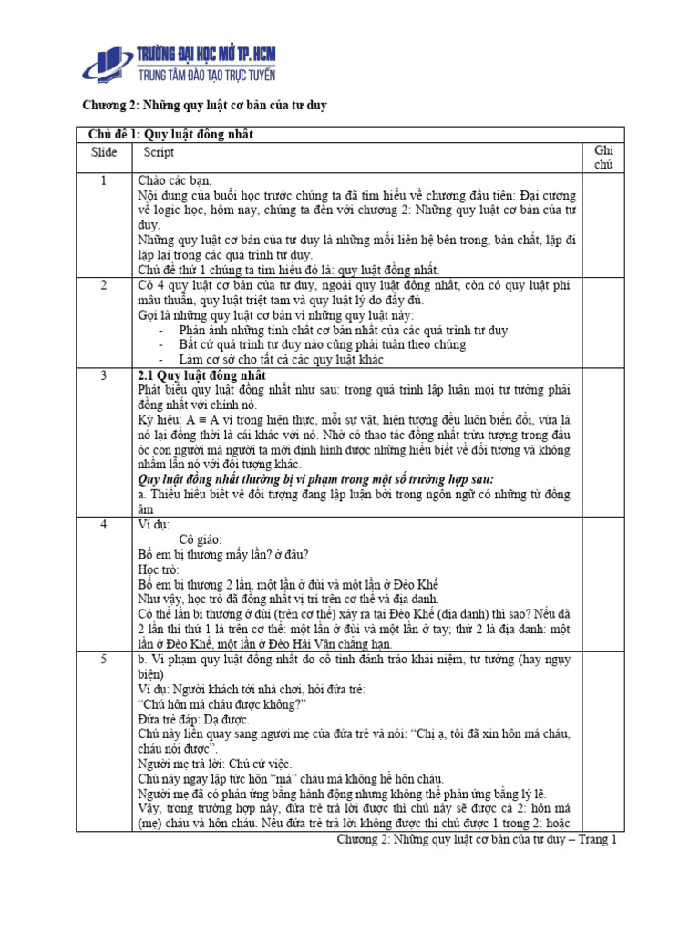 LOGICHOC C2 CD2.1 Quyluatdongnhat | PDF