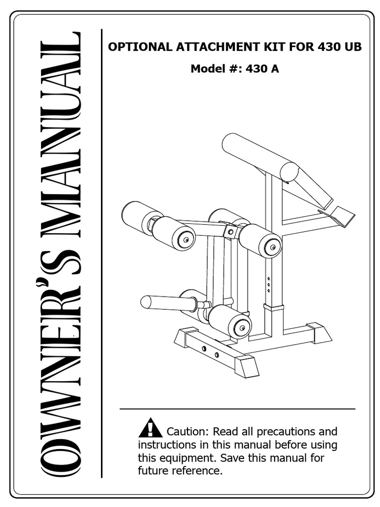 430A Manual | PDF | Screw | Manufactured Goods