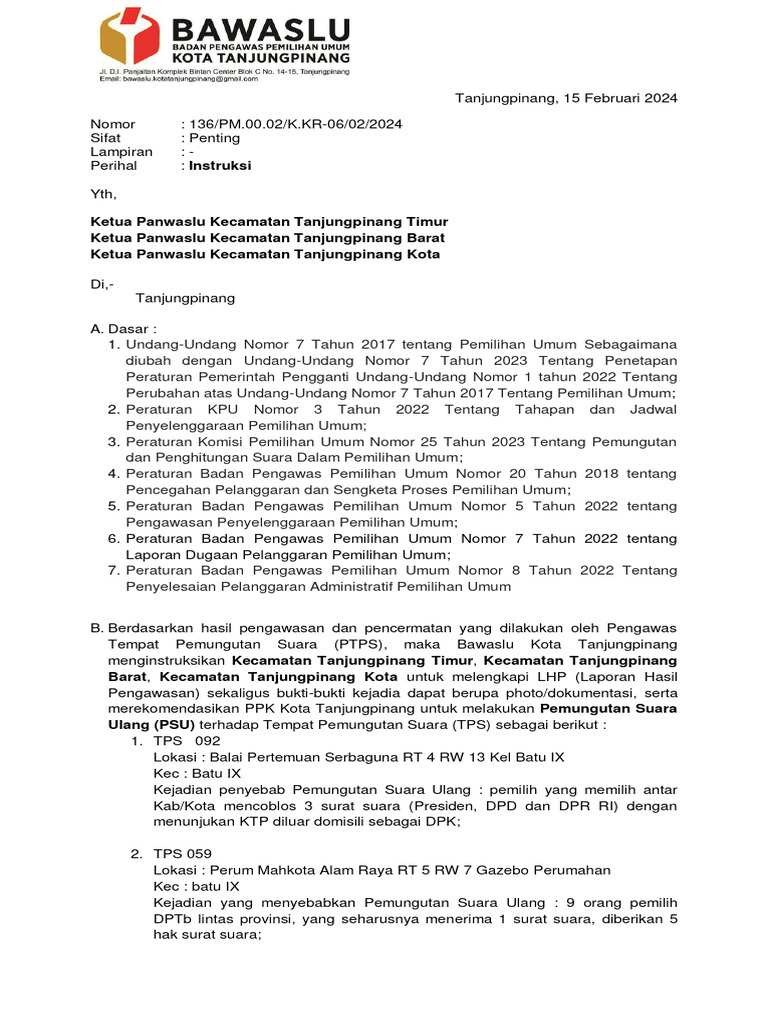 Instruksi PSU PDF | PDF