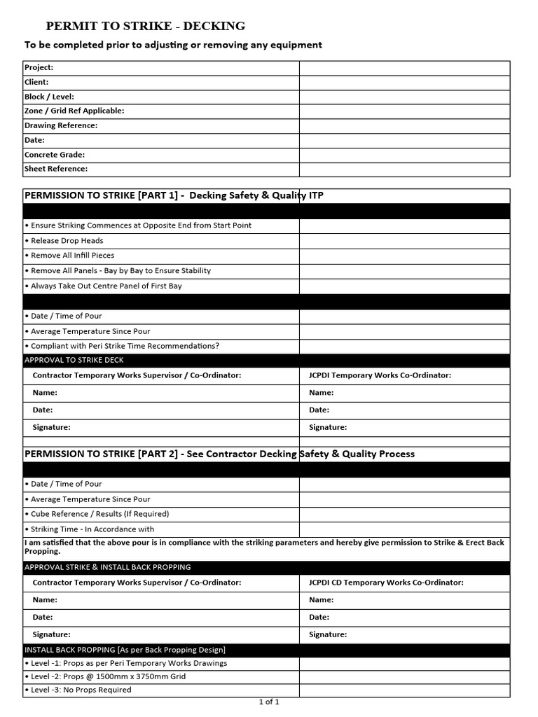 Permit To Strike | PDF