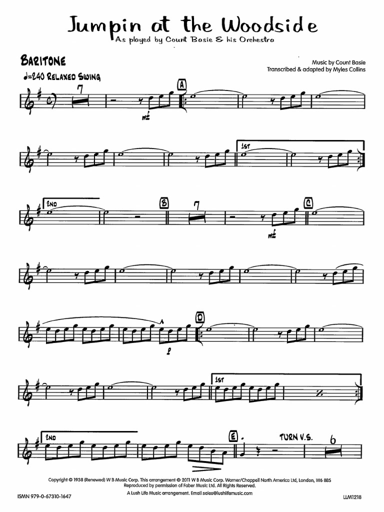 Jumpin at The Woodside BARITONE | PDF