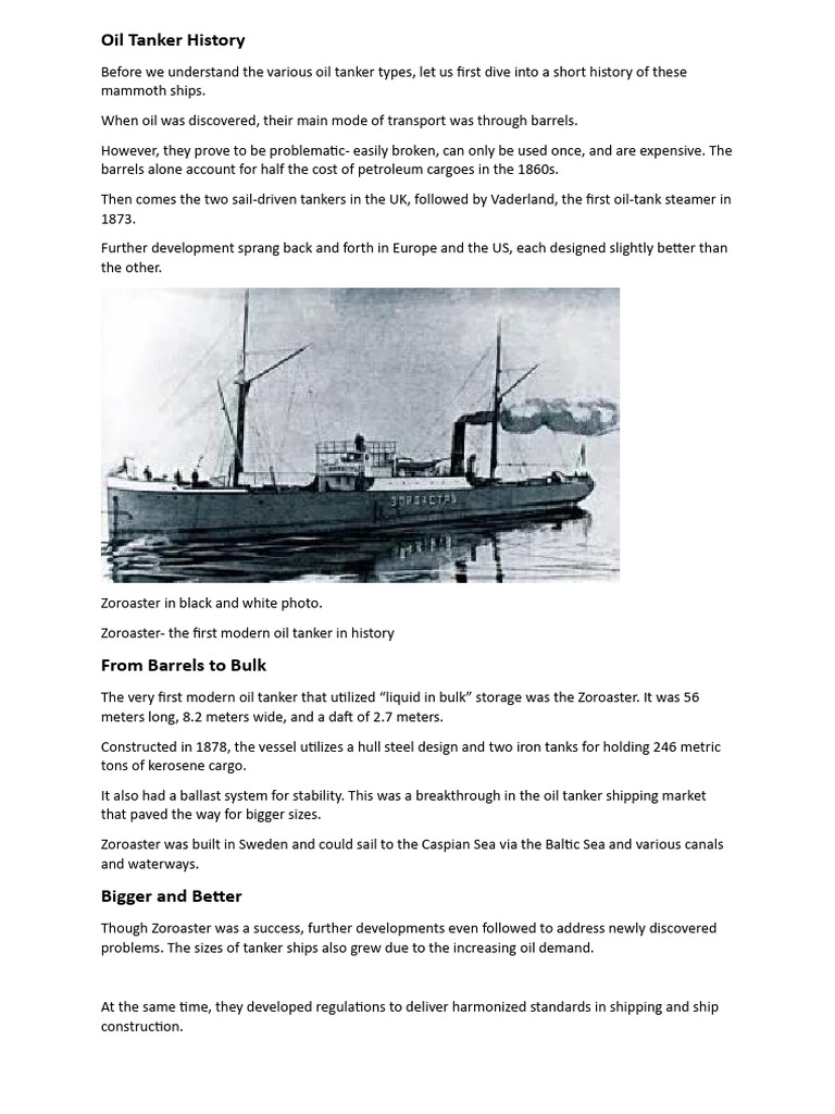 Type of Oil Tanker | PDF | Oil Tanker | Petroleum
