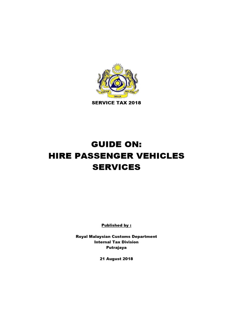 Guide On Hire Passenger Vehicle | PDF | Bus | Taxes