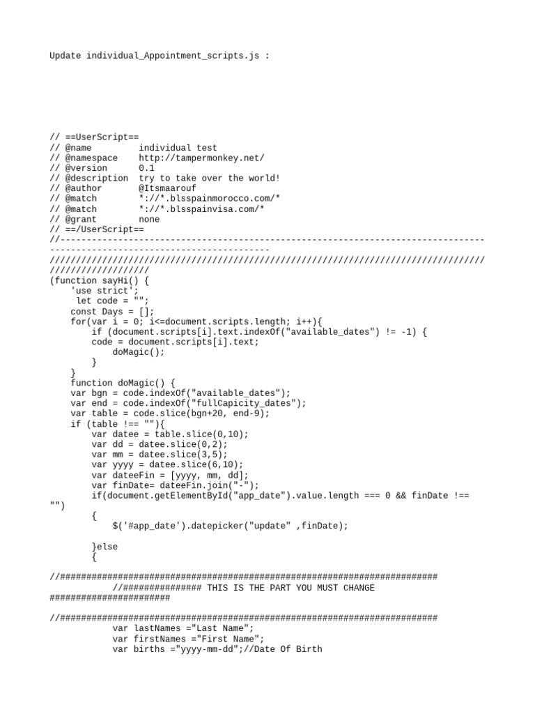 Individual - Appointment Scripts | PDF | Computer Programming | Software Engineering