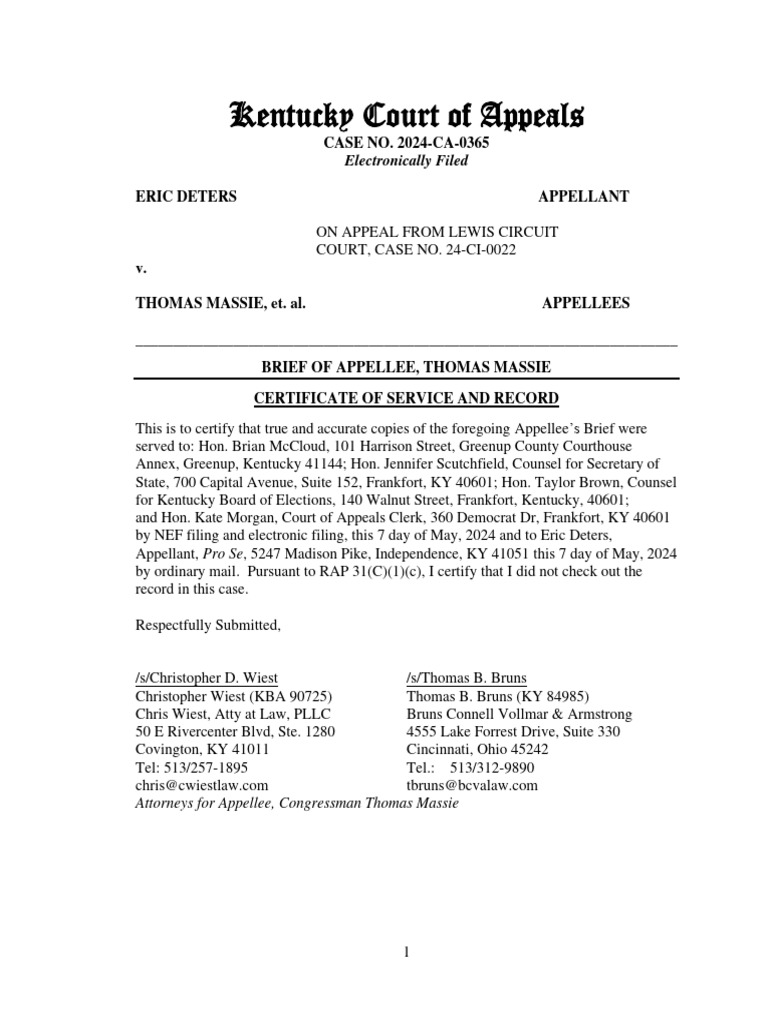 MassieAppealBrief 5-7-24 | Download Free PDF | Summary Judgment ...