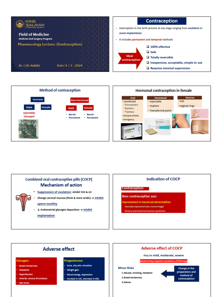 Medical Students' Guide to Contraception | PDF | Combined Oral ...