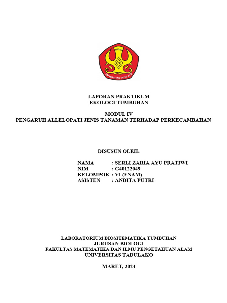 LAPORAN EKOLOGI TUMBUHAN MODUL 4 SZZ | PDF