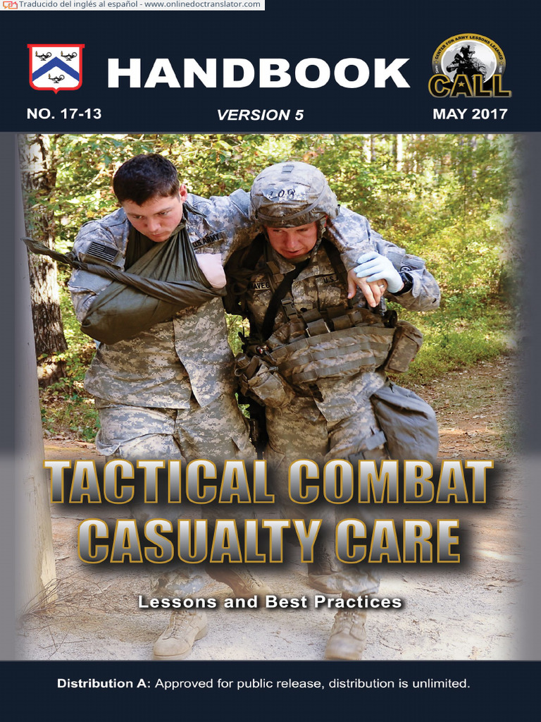 17 13 Tactical Casualty Combat Care Handbook v5 May 17 Distro A.en - Es | PDF | Herida | Lesión ...