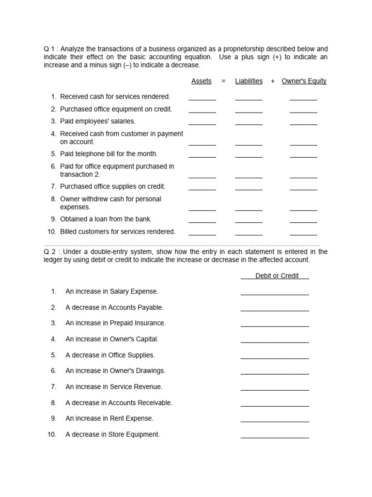 Homework Financial Accounting 1 | PDF | Debits And Credits | Financial ...