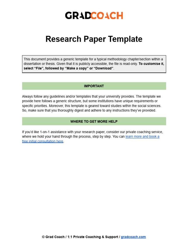 Research Paper Template - Feb 2024 | PDF | Statistics | Methodology