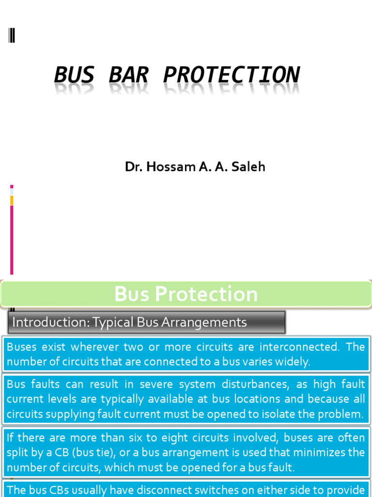 Lec 12 BB Protection | PDF | Electrical Substation | Transformer