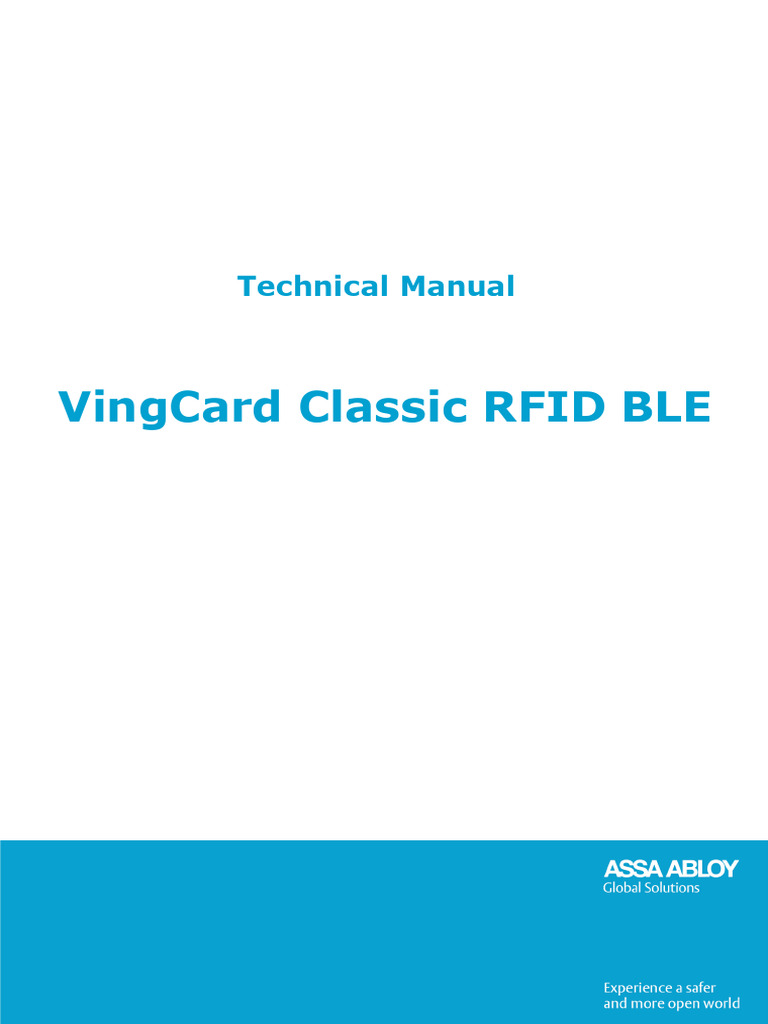 66 1100 057-2 VingCard Classic RFID BLE technical manual | PDF | Computer Security | Security
