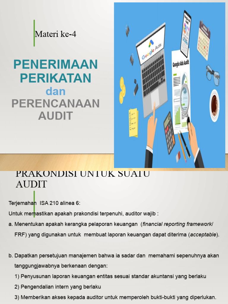 Penerimaan Perikatan dan Perencanaan Audit | PDF | Bisnis | Pengelolaan Keuangan & Uang