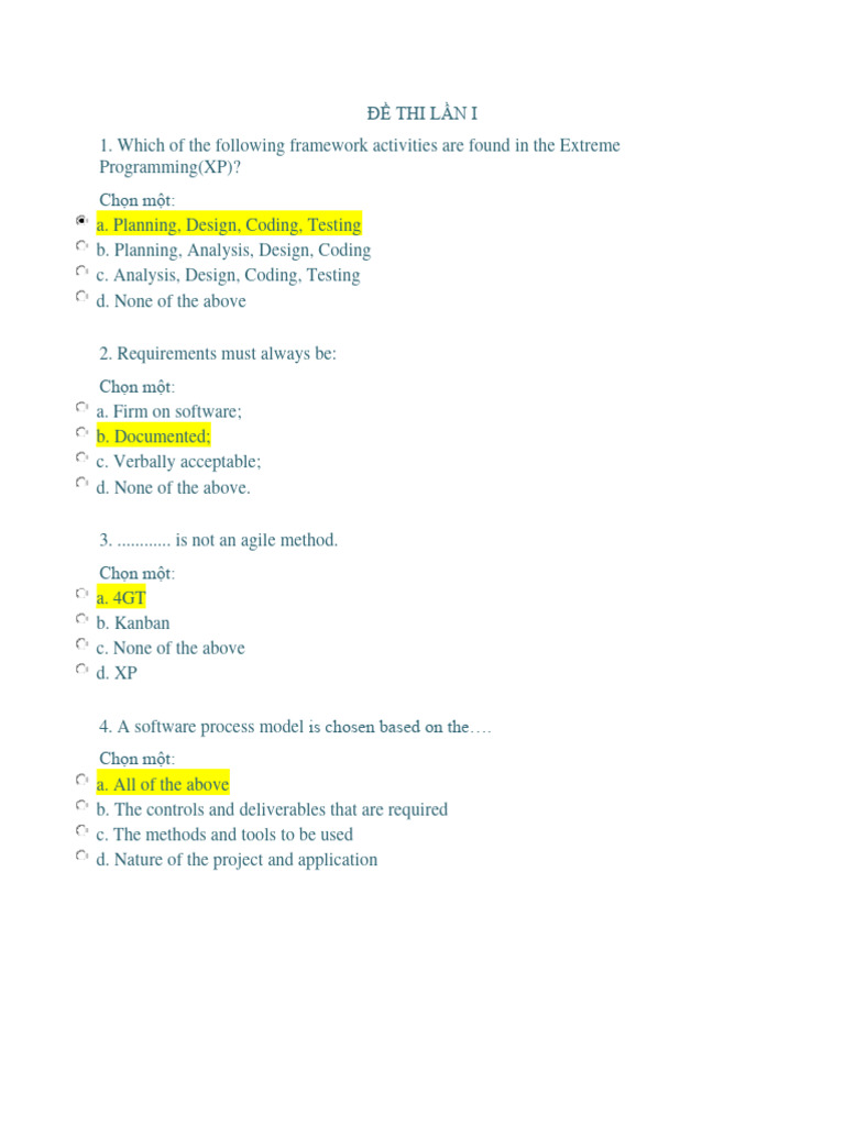 Software Engineering Exam Prep | PDF | Software Development Process | Agile Software Development